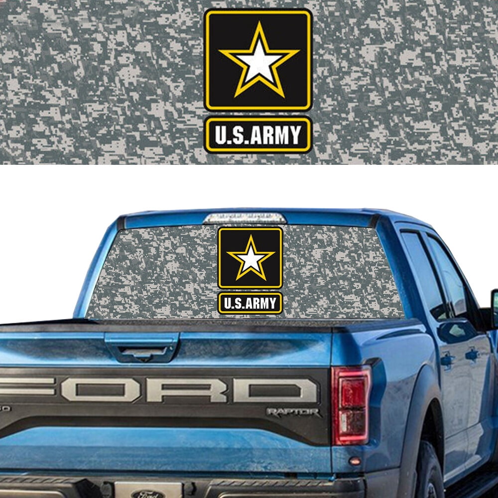 Rear Window Graphic Decal For SUV jeep PICK-UP TRUCK U.S. ARMY CAMO ...