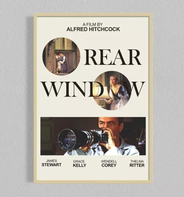 Rear Window Mid Century Movie Poster Film Posters NO FRAMED POSTER Home ...