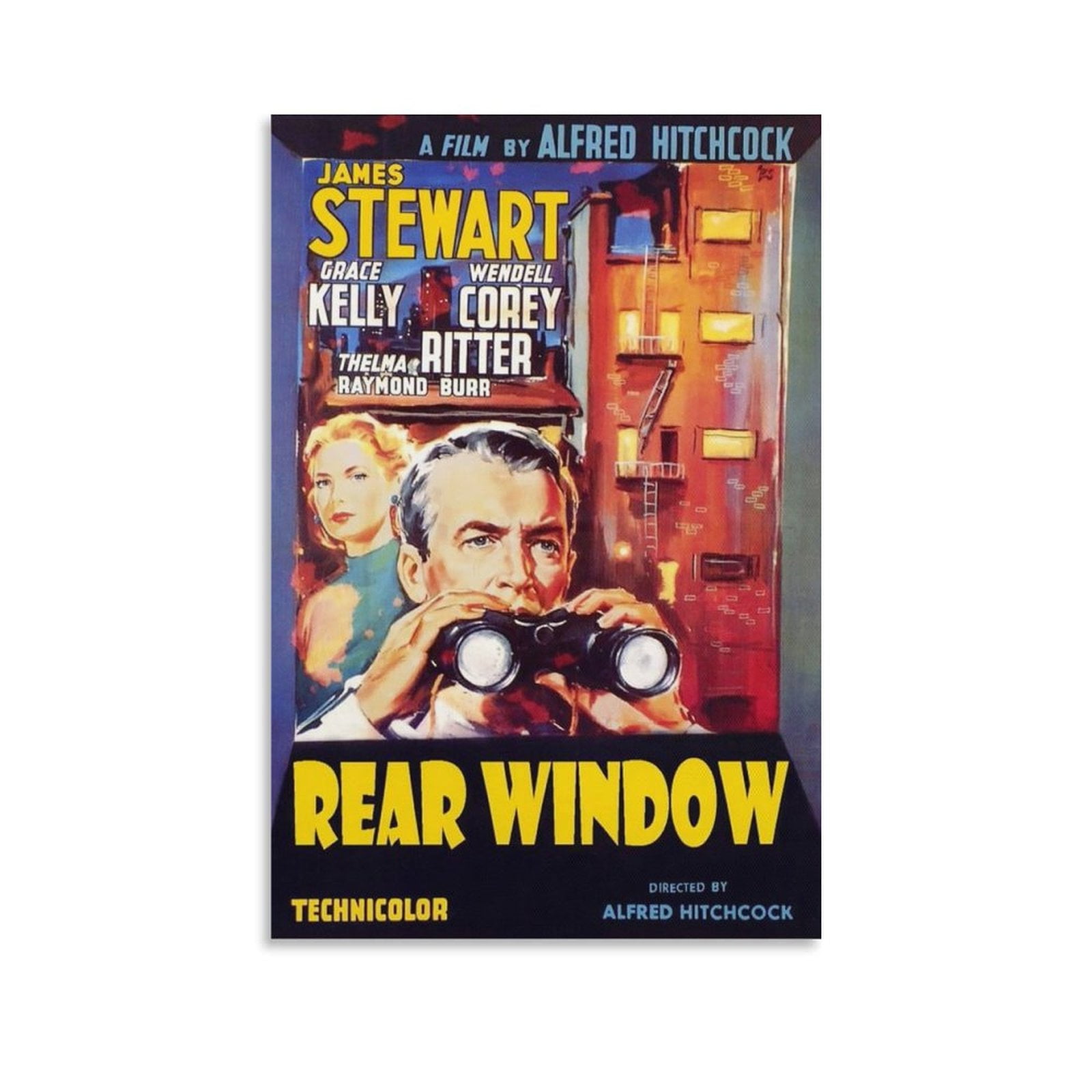 Rear Window Movie Poster 7 Print Photo Art Painting Canvas Poster Home ...