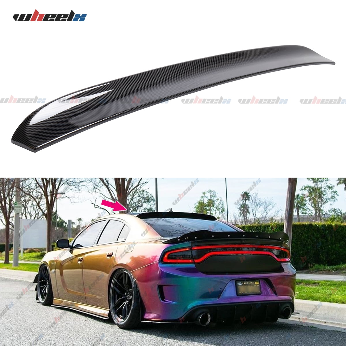 Rear Window Rooftop Spoiler Compatible with 2015-2023 Dodge Charger All ...