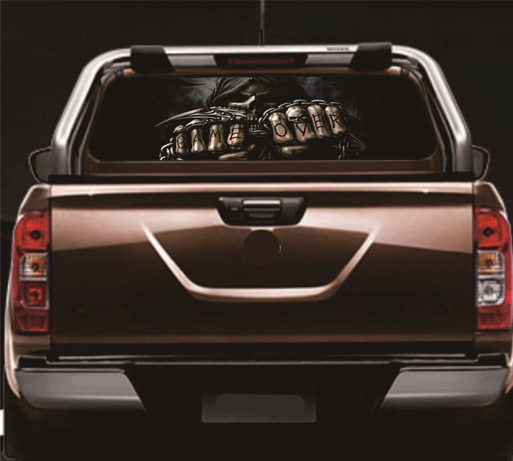 Rear Window Sticker Grim Reaper Skull Vinyl Decal For Truck Pickup SUV ...