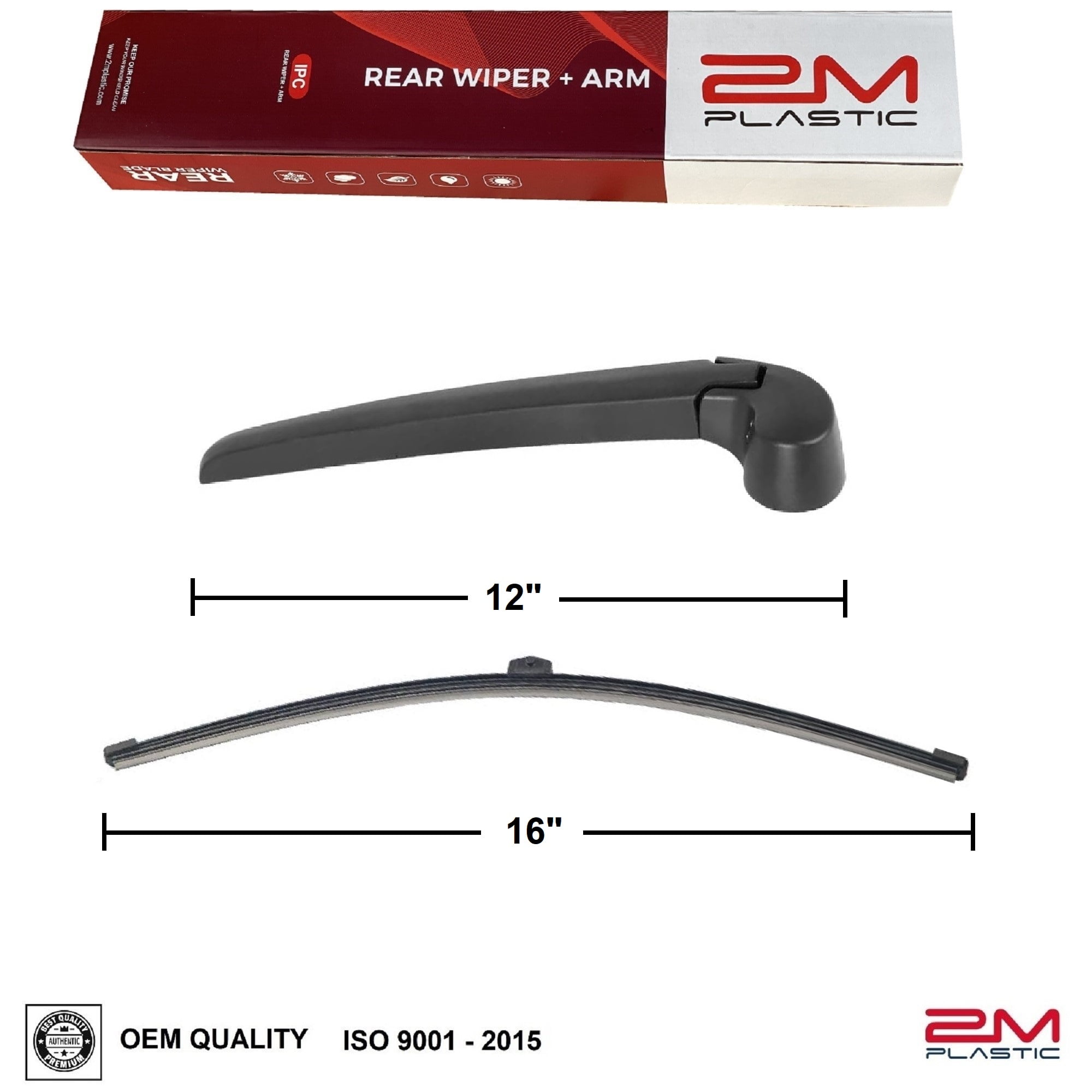 Rear Wiper Arm & Blade For Audi Q3 2015 - 2018 OEM Quality 8U0-955-407 ...