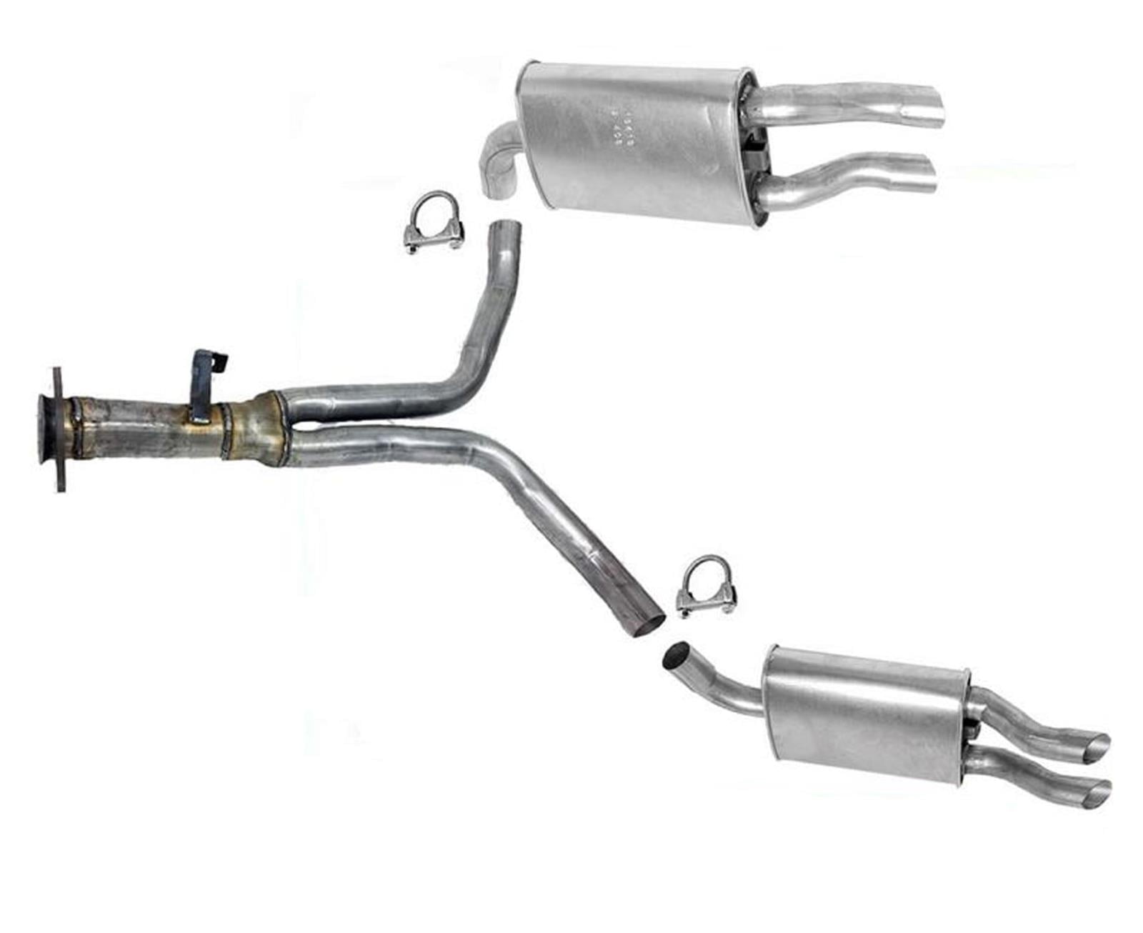 Rear Y Pipe W Dual Muffler System Made In Usa For Chevrolet Corvette 86
