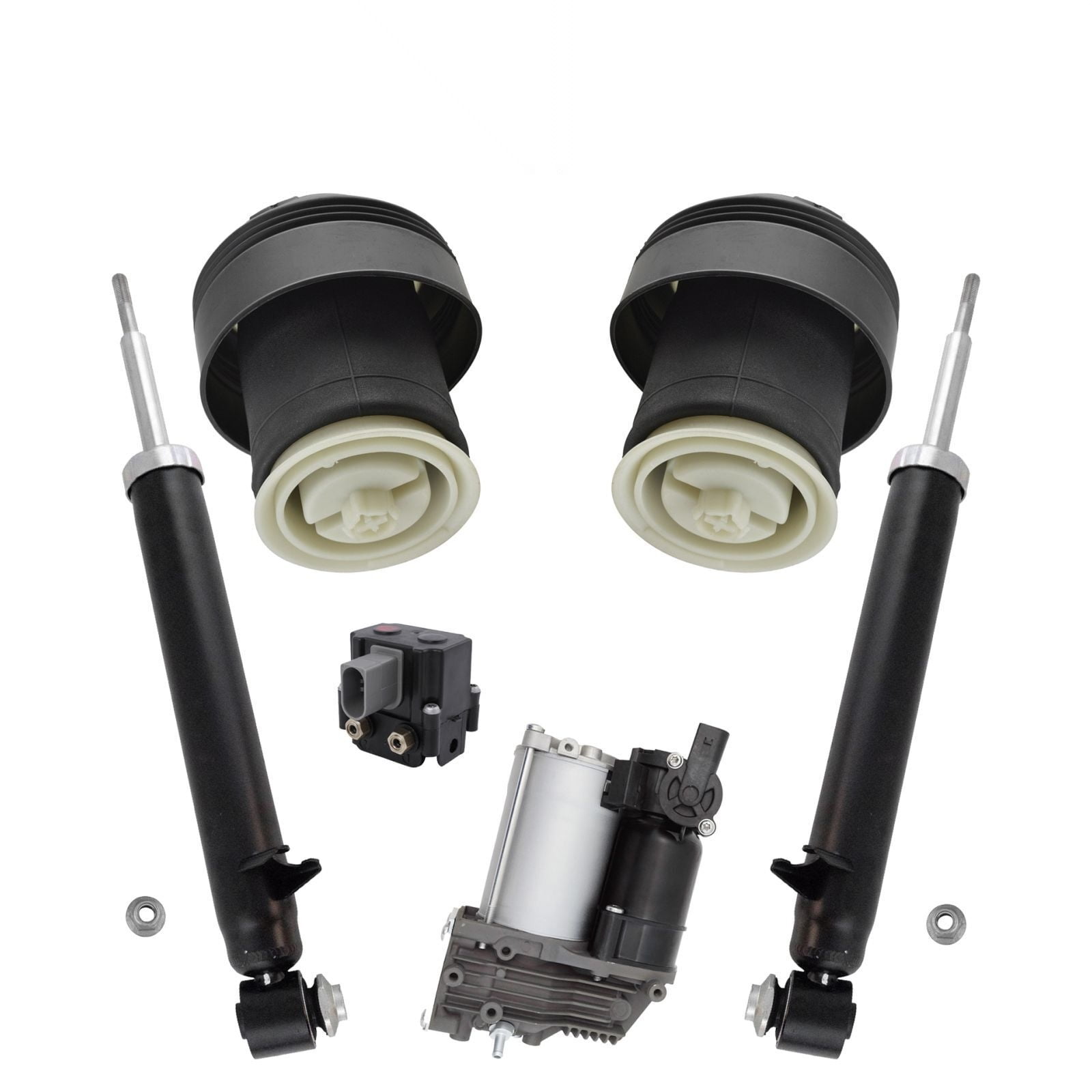 Rear for Air Suspension Shock Absorber Compressor Valve Block Kit Set ...