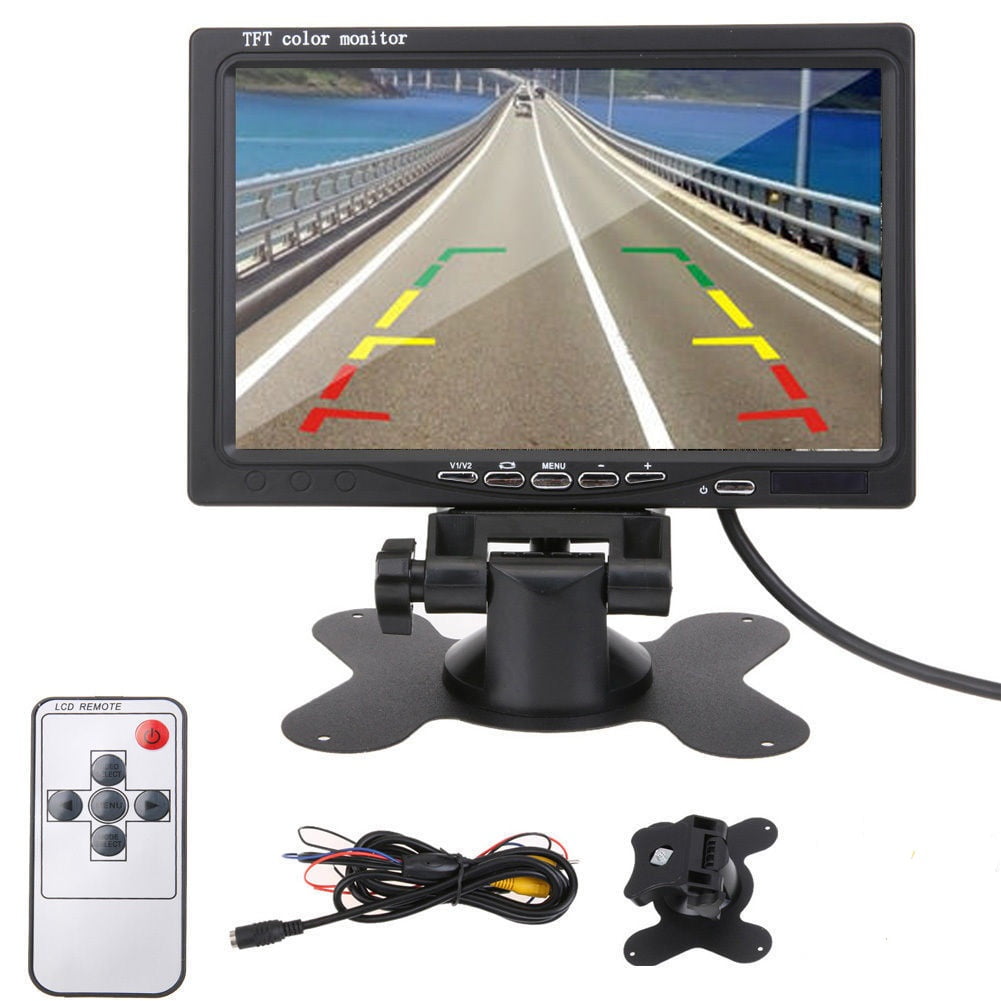Rearview Car LCD Monitor,7" TFT LCD Digital with Color Wide Screen for ...