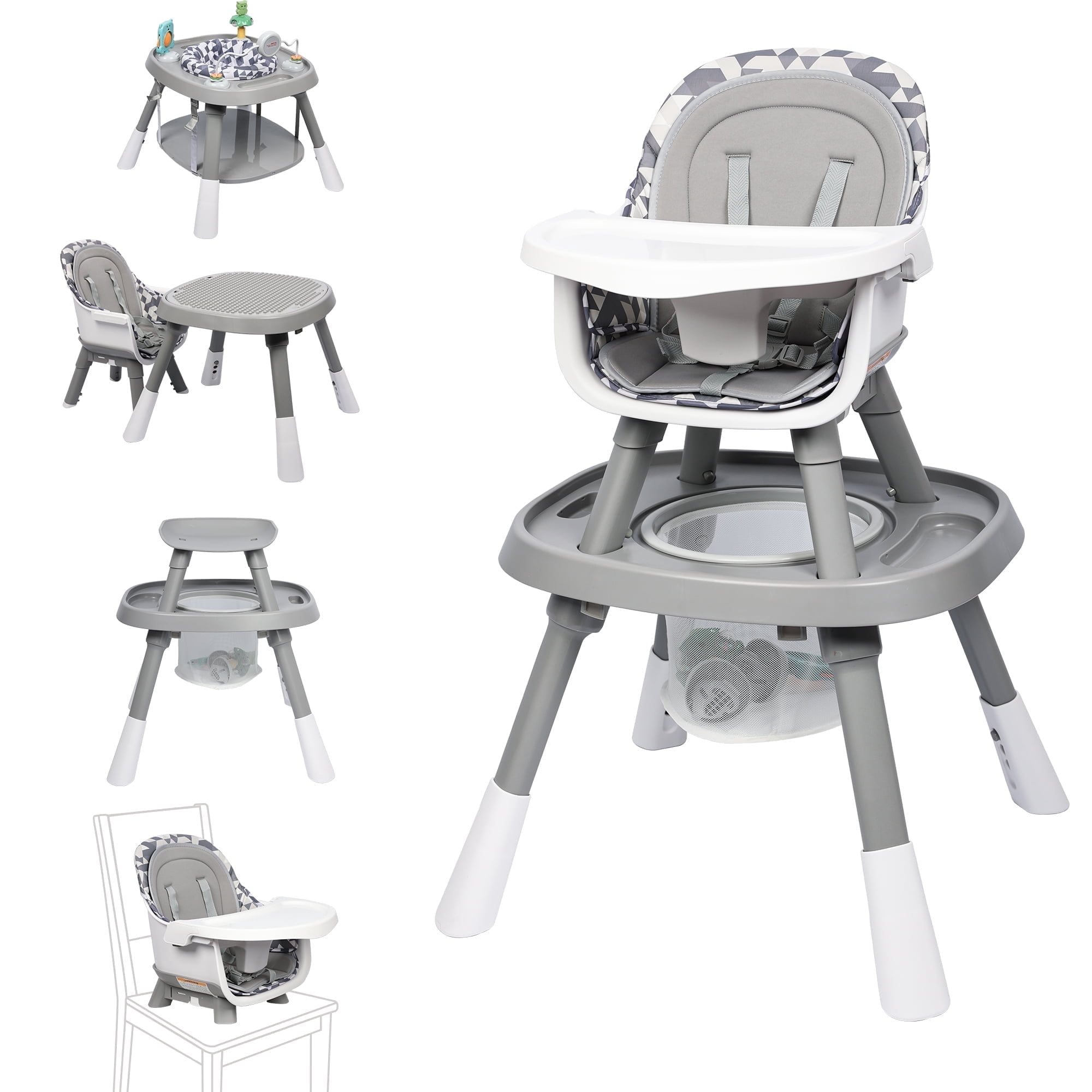 Reasea 15-in-1 Portable Baby High Chair, Convertible High Chair for ...