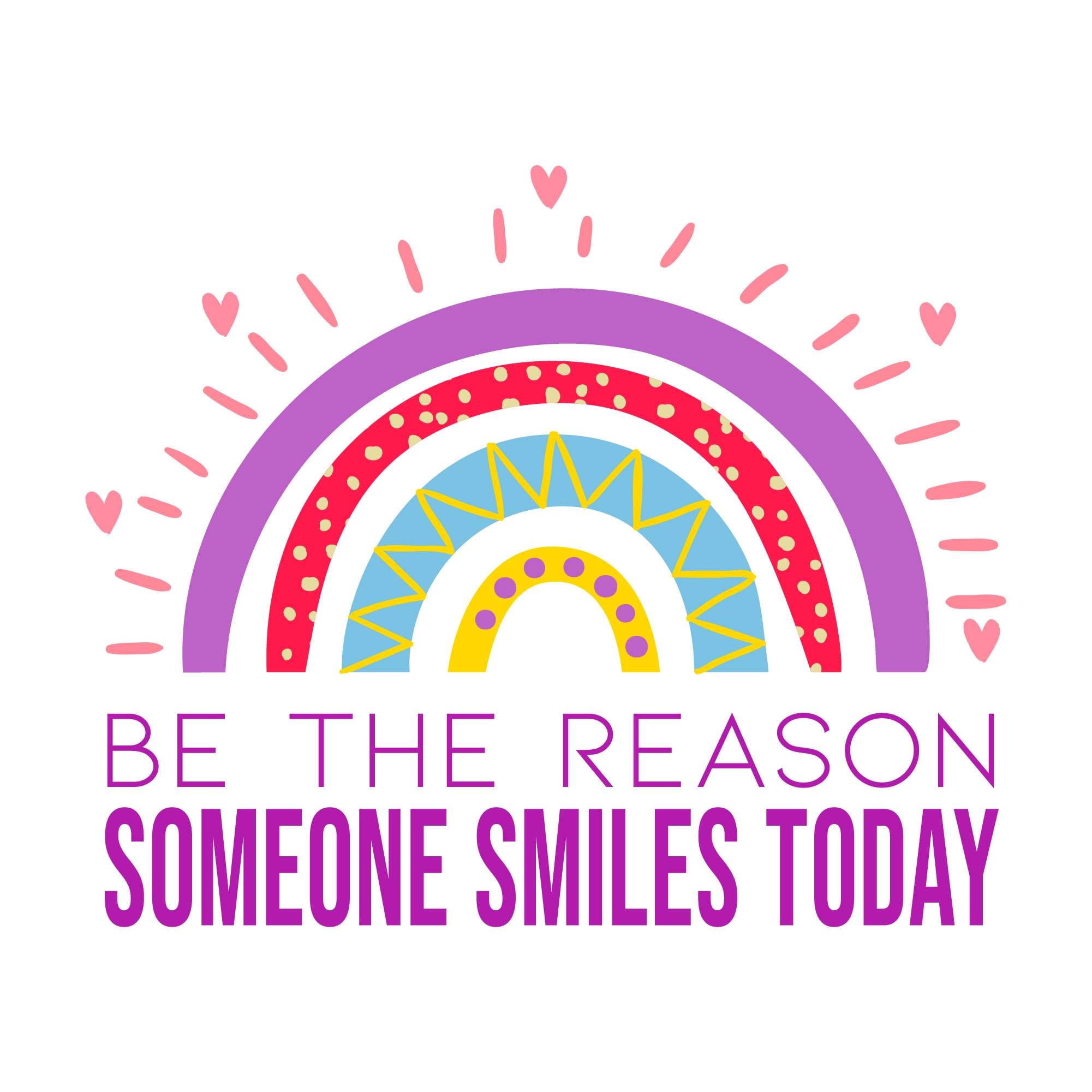 Be The Reason Someone Smiles Today Spread Happiness Quote Vinyl Wall ...