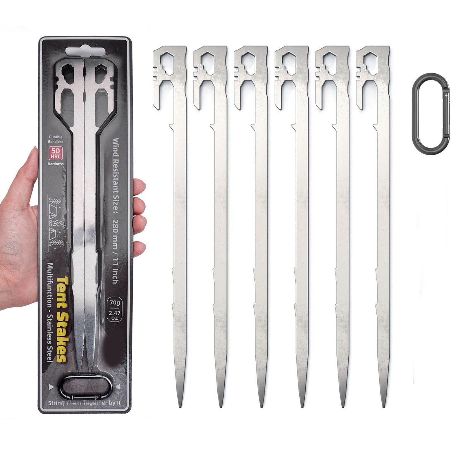 Reayehane Camping & Hiking Heavy Duty Tent Stakes Camping Stakes ...