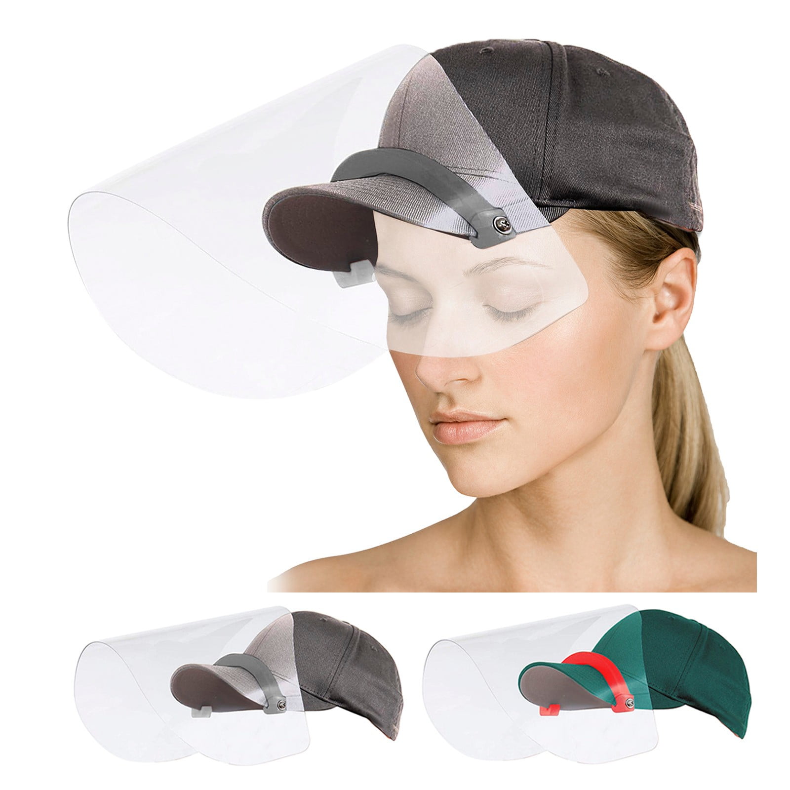 Reayehane Face Mask 2Pc Flip Baseball Cap Anti-Fog Anti-Oil Eye Clear ...