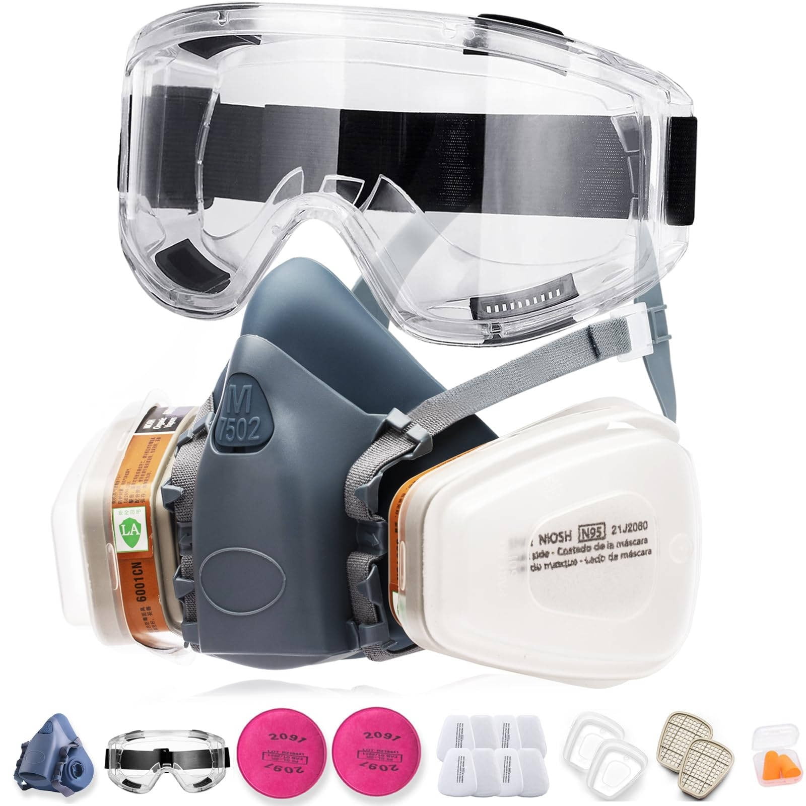 Reayehane Face Mask Reusable Respirator with Filter To Against Dust ...