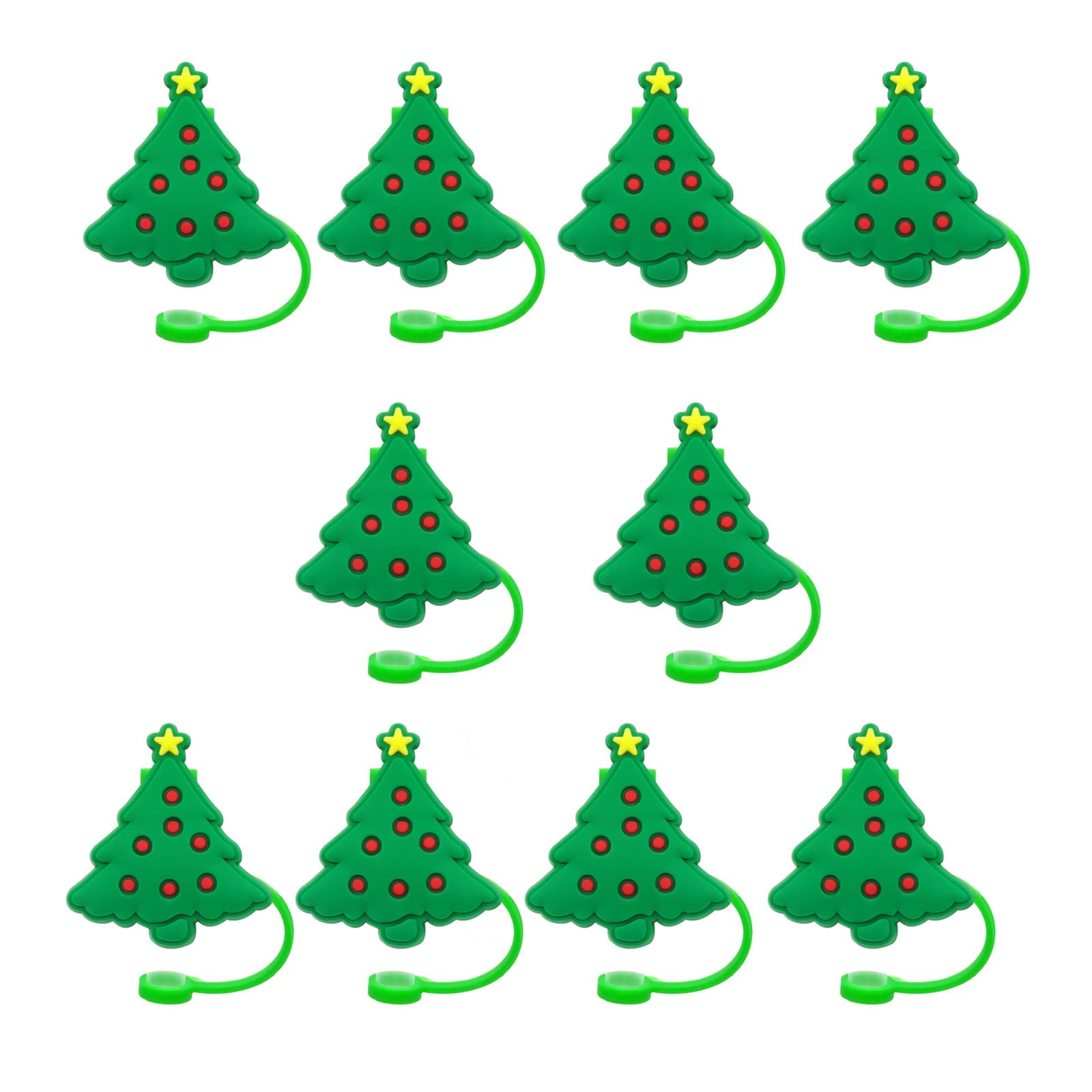 Reayehane Straw Christmas Cartoon Cover Cap Silicone Dust Plug Cute ...