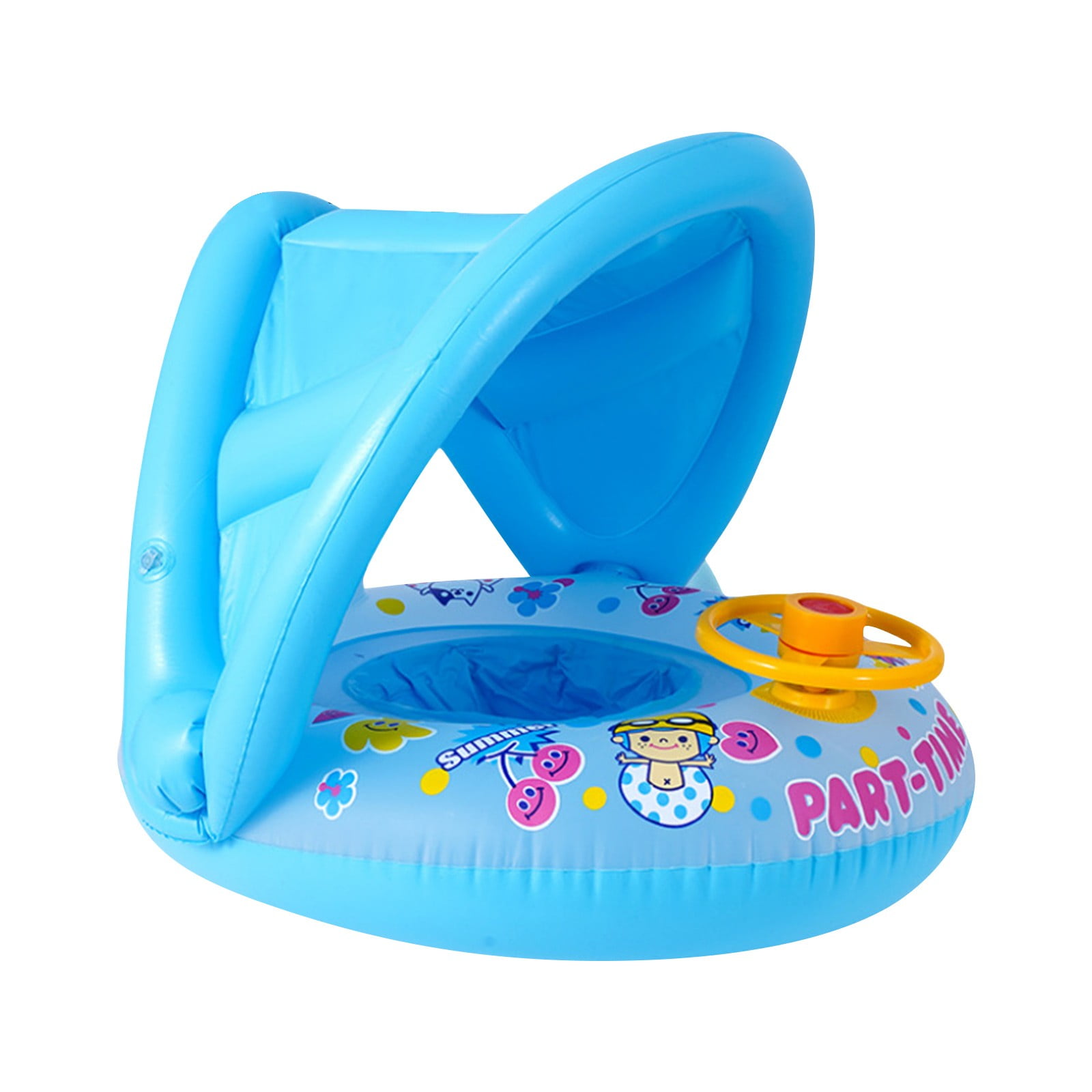 Reayehane Swimming Pool Float with Upf50+ Sun Canopy & Toy Play Console ...