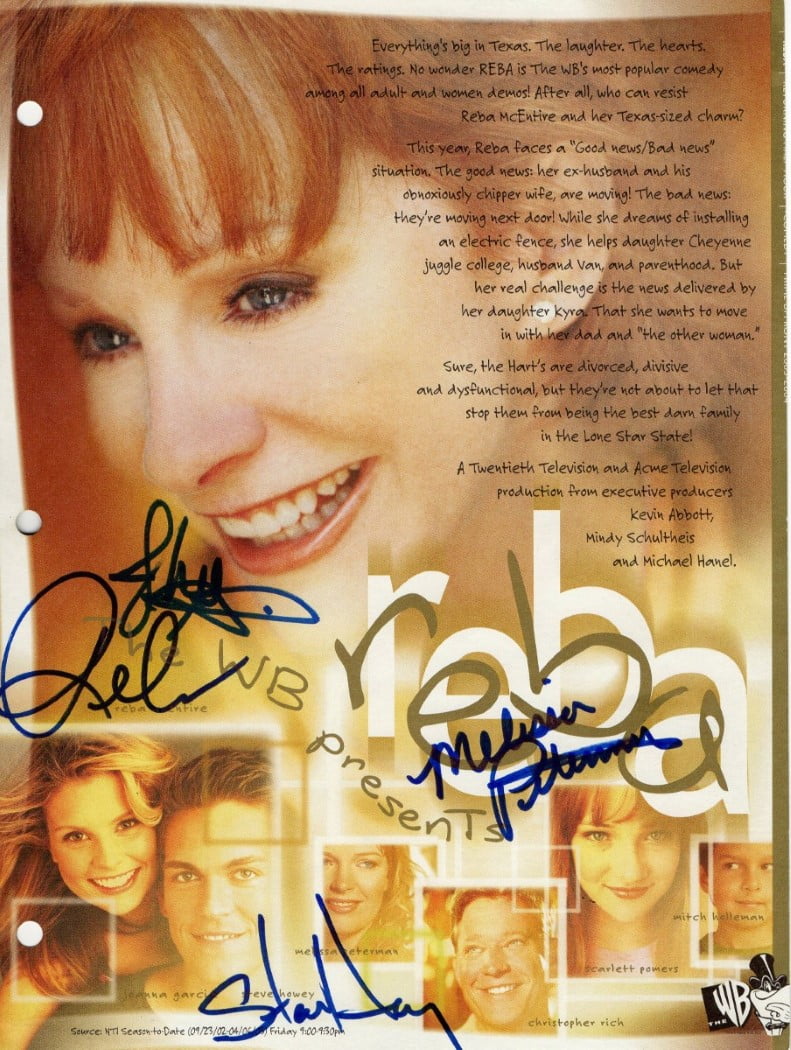 Reba Cast Signed Autographed 8.5X11 Program Photo McEntire Garcia BAS ...