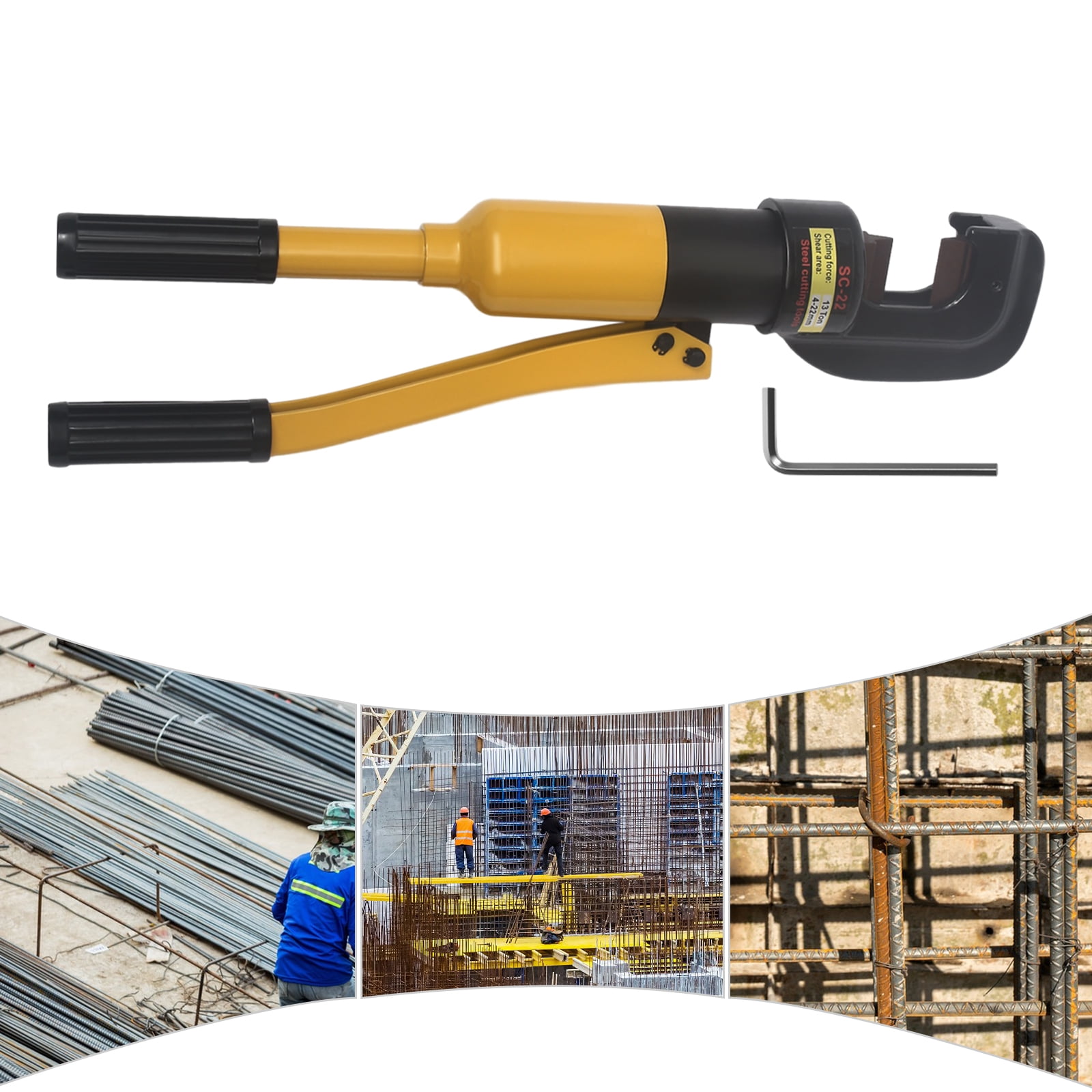 Rebar Cutter and Crimper Hydraulic Steel Bar Cutting Tool with Metal ...