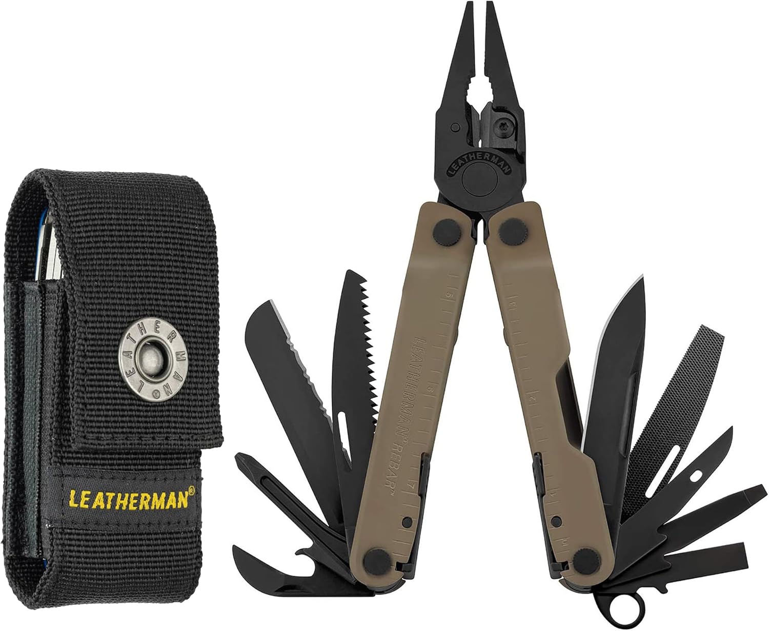 Rebar Multitool with Premium Replaceable Wire Cutters and Saw, Coyote ...