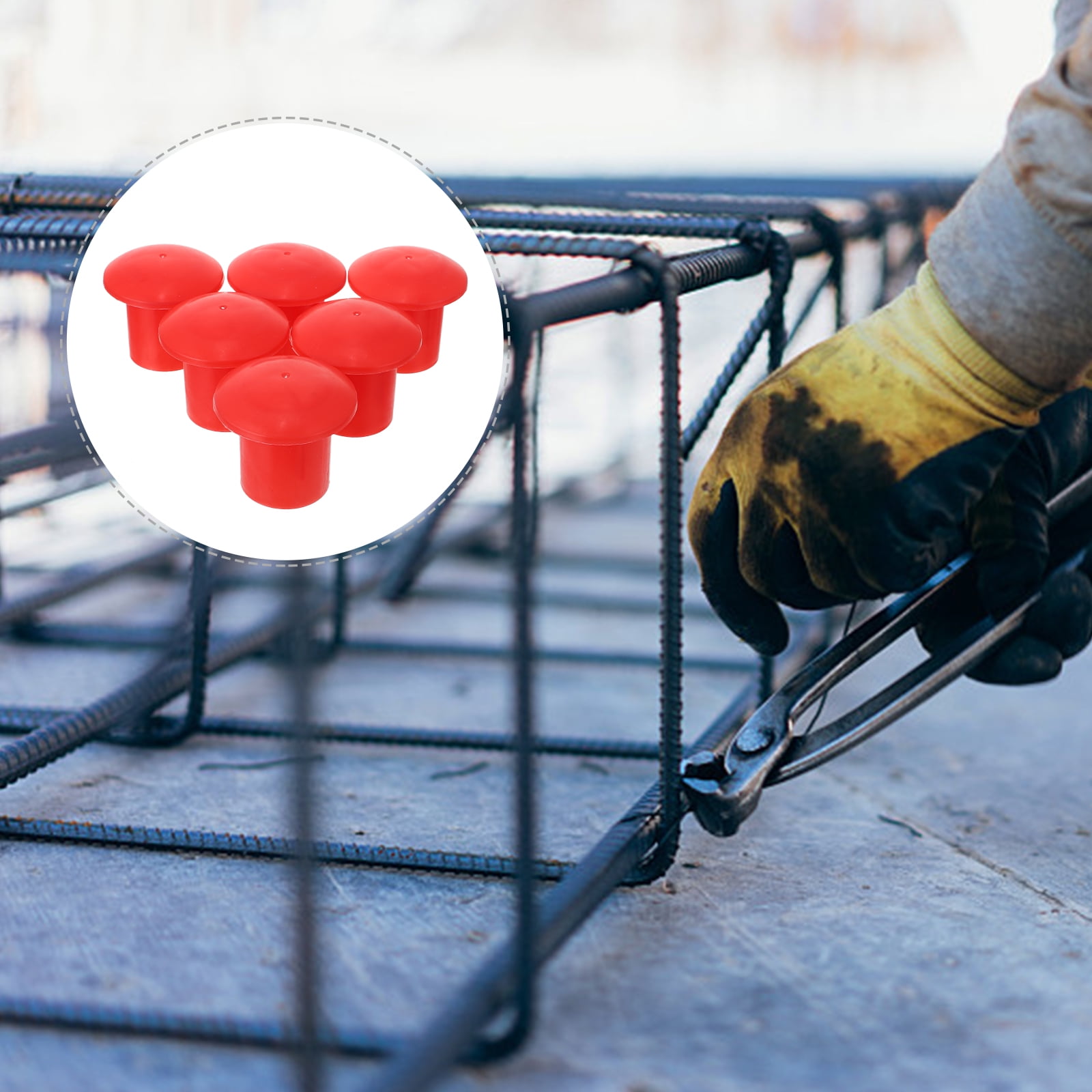 Rebar Mushroom Caps, Concrete Stakes T- Posts Caps Mushroom Rebar Cap ...