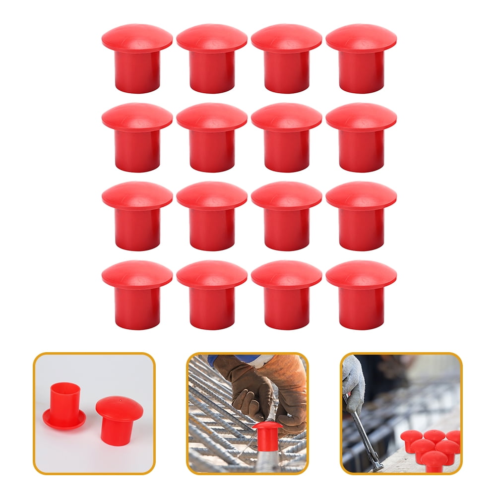 Rebar Safety Caps,60Pcs Rebar Safety Caps Plastic Rebar Mushroom Caps ...