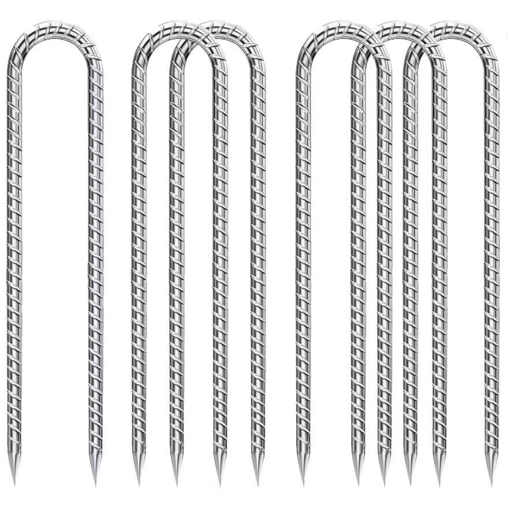 Rebar-Stakes-12-Inch-U-Shaped, Trampoline Stakes High SSF20 Wind Ground ...
