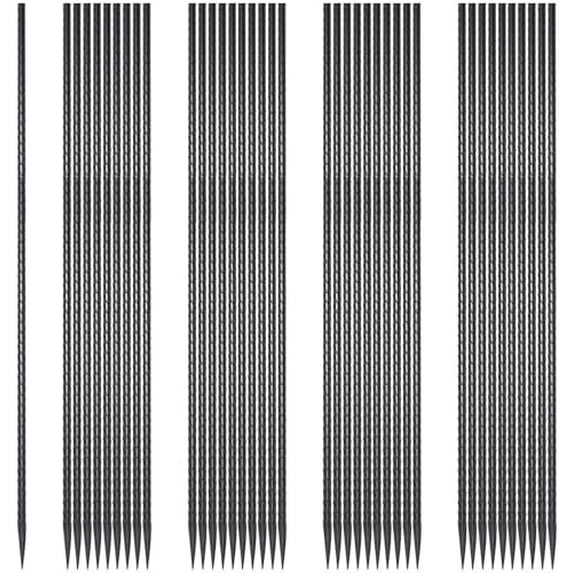 Rebar Stakes 24 Inch 40 Pack Straight Ground Stakes 1/4 Inch Diameter ...