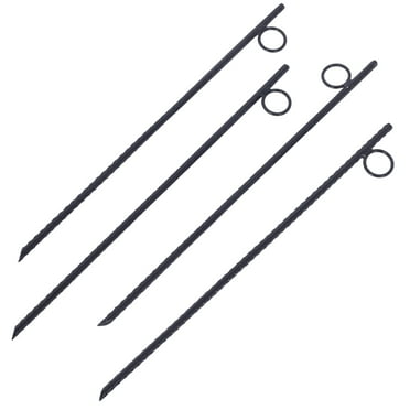 SNYNUXX 16 inch Rebar Stakes J Hook Heavy Duty Galvanized Metal Stakes ...