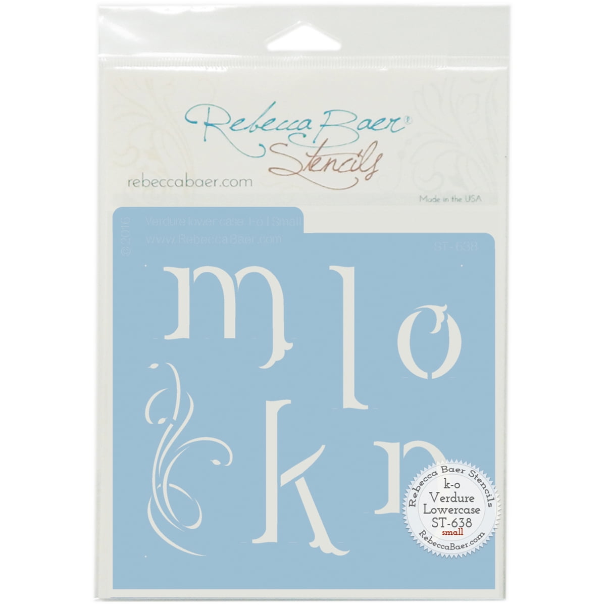 Rebecca Baer Stencil 5.75"x5.75"-lowercase K-o - Walmart.com