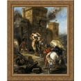 Rebecca Kidnapped by the Templar, Sir Brian de Bois-Guilbert 24x20 Gold ...