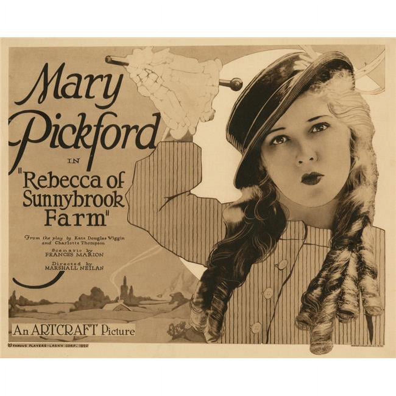 Rebecca Of Sunnybrook Farm Mary Pickford 1917 Movie Poster Masterprint ...