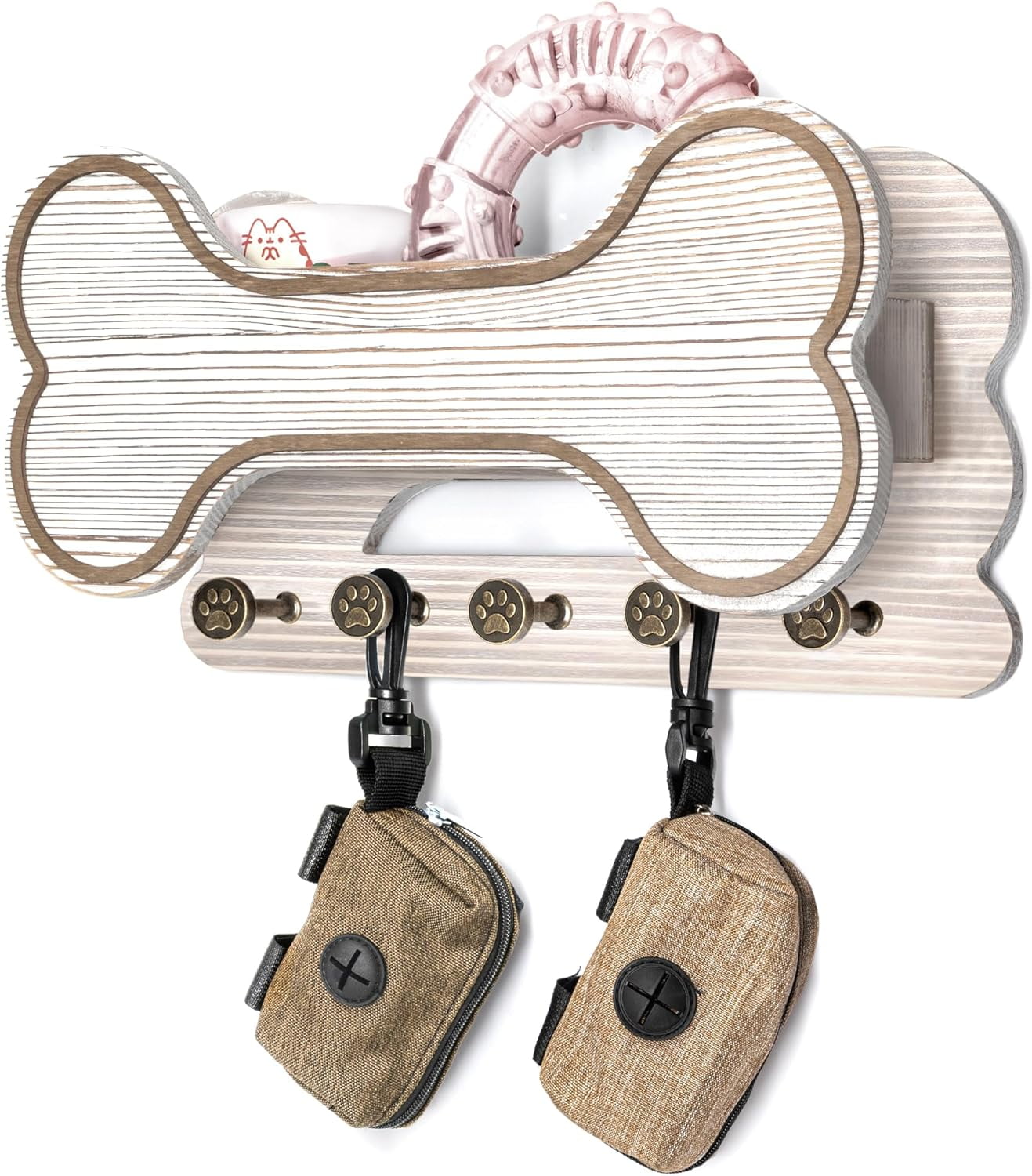 Rebee Vision Decorative Dog Leash Holder for Wall - Dog Stuff Organizer ...