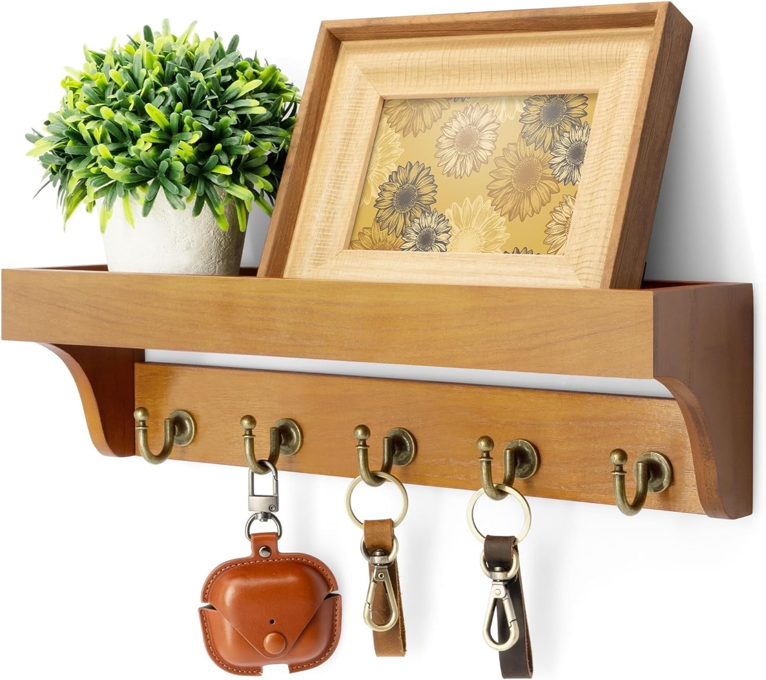 Rebee Vision Decorative Key Holder Wall Mount with Shelf - Key Holder ...