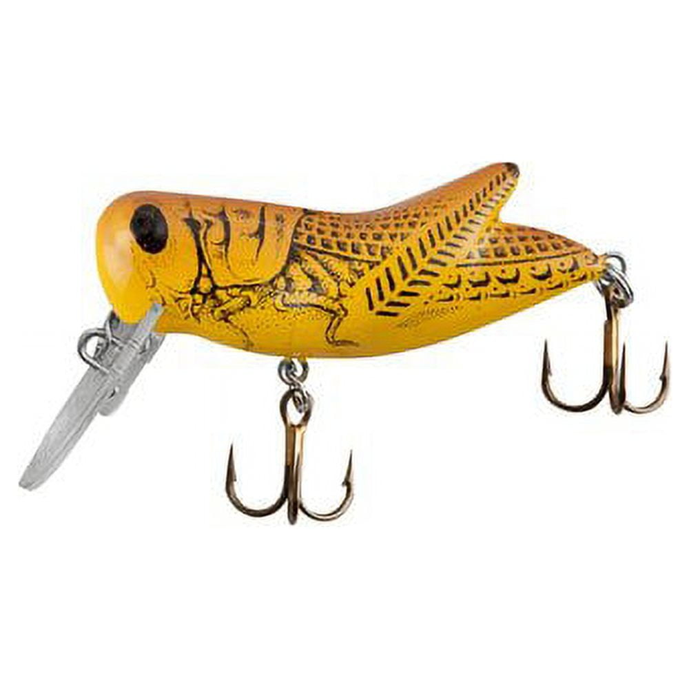 Rebel Big Hopper Fishing Lure Hard bait Yellow Grasshopper 1 3/4 in 1/4 ...
