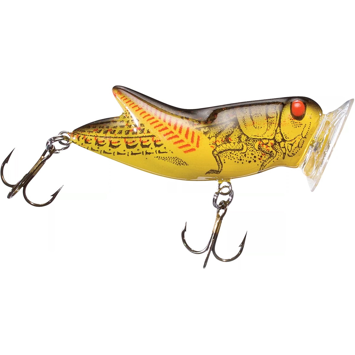 Rebel Crickhopper Popper Topwater Yellow Black Back 1 3/4" 3/16 oz ...