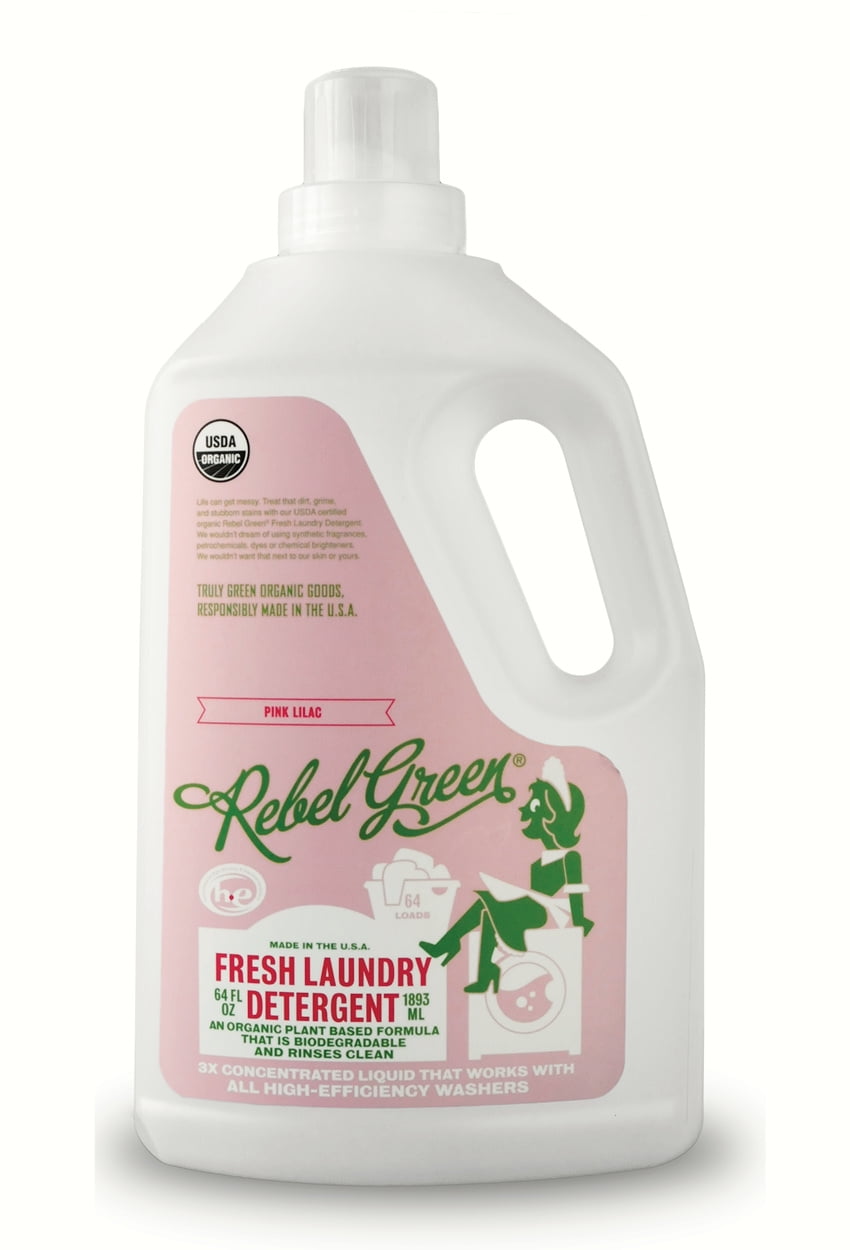 Rebel Green - Fresh Laundry Detergent - Pink Lilac - Case of 4 - 64 fl ...