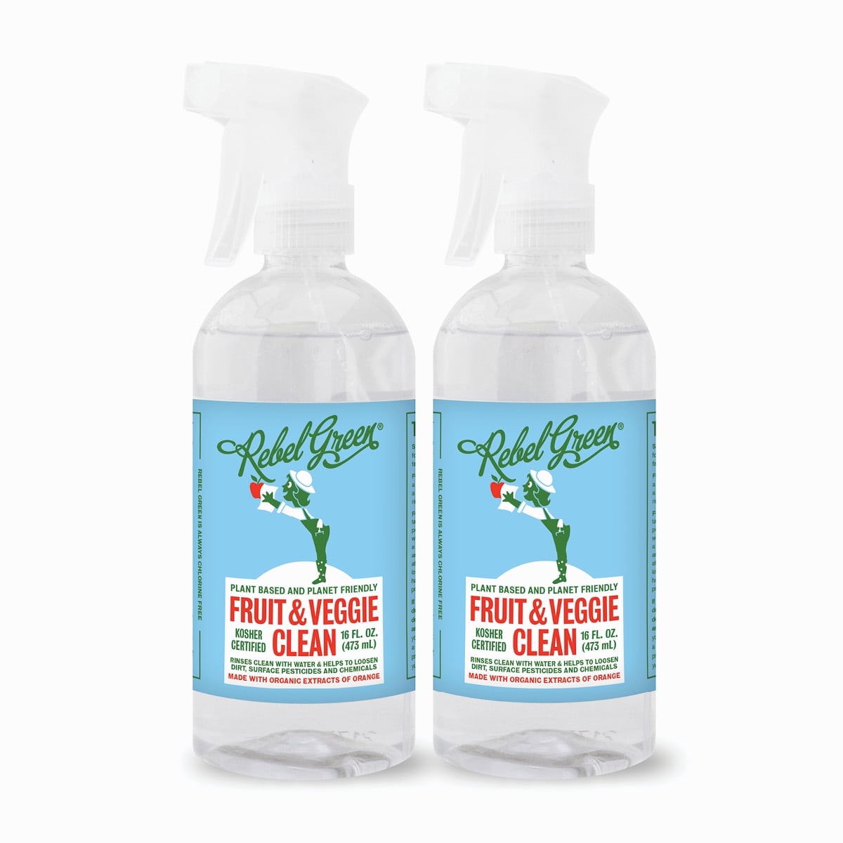 Rebel Green Fruit & Veggie Wash - Natural Produce Wash - Plant-Based ...