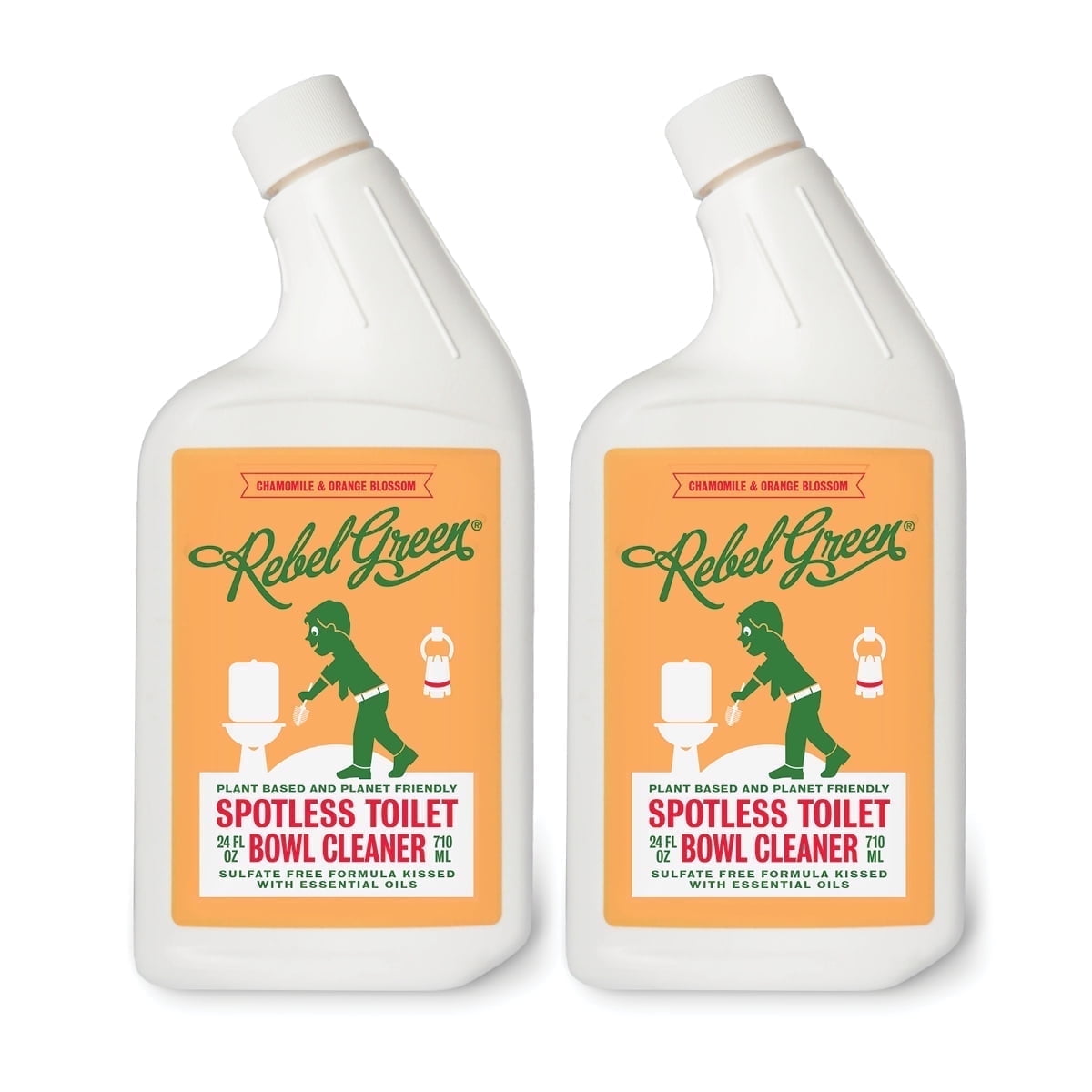 Rebel Green Spotless Toilet Spray 24 Oz 2 Pack with Chamomile Orange ...