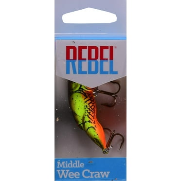 Rebel Teeny Wee Craw Fishing Lure Hard bait Stream Crawfish 1 1/2 in 1/ ...