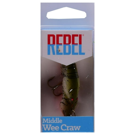 Rebel Middle Wee Craw Crankbait Stream Crawfish 1 11/16" 3/16 oz ...