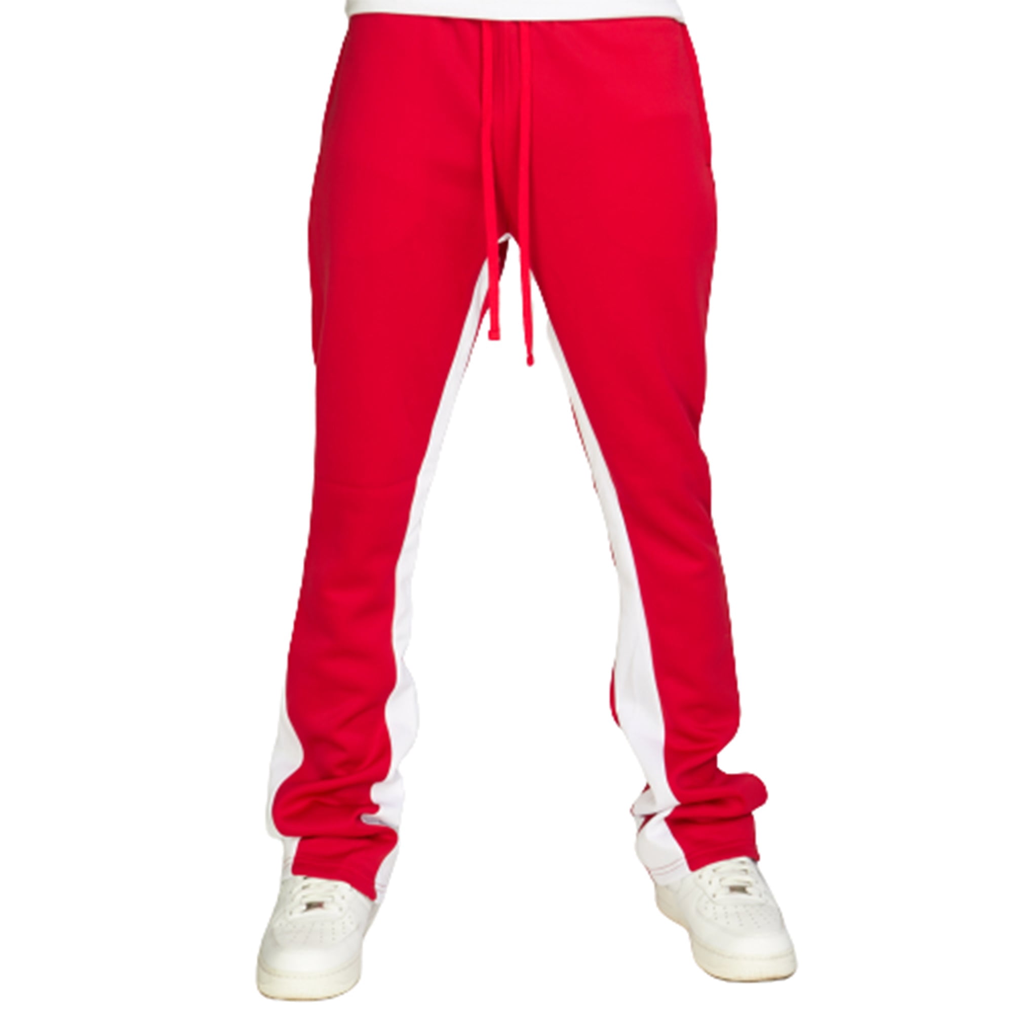 Rebel Minds Men Stacked Track Pants (Red White) - Walmart.com