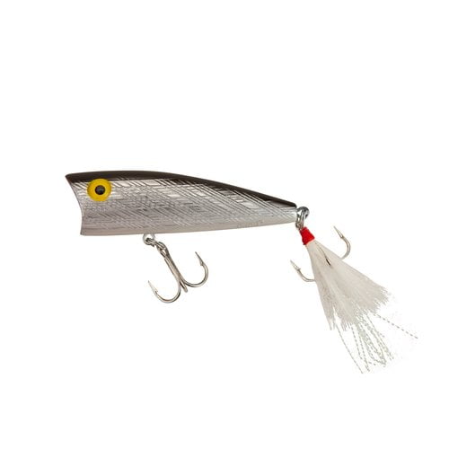 Rebel Teeny Pop-R Topwater Silver Black 2" 1/8 oz. - Walmart.com