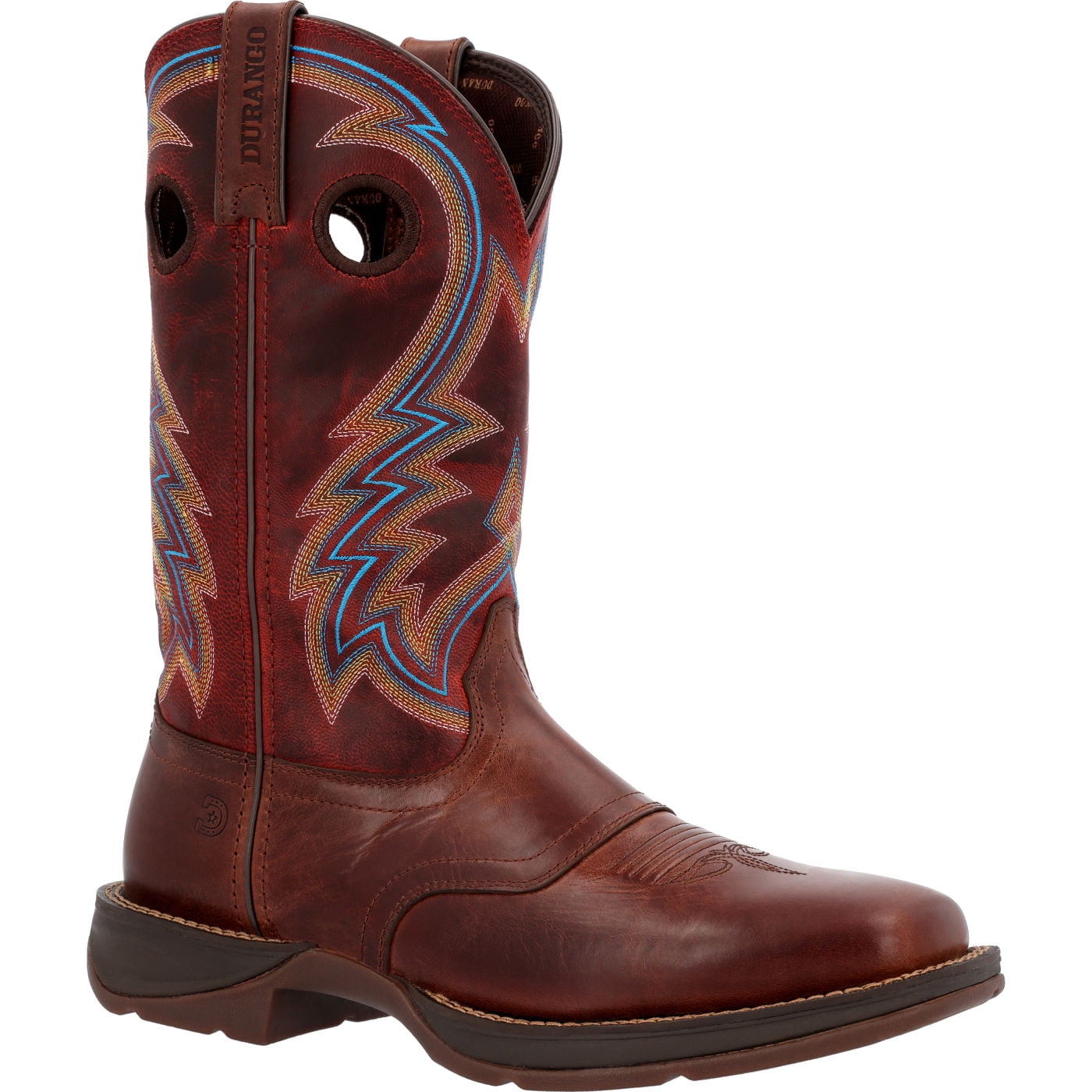 Durango Rebel Adult Cowboy Boot - Burnished Pecan Fire Brick Western ...