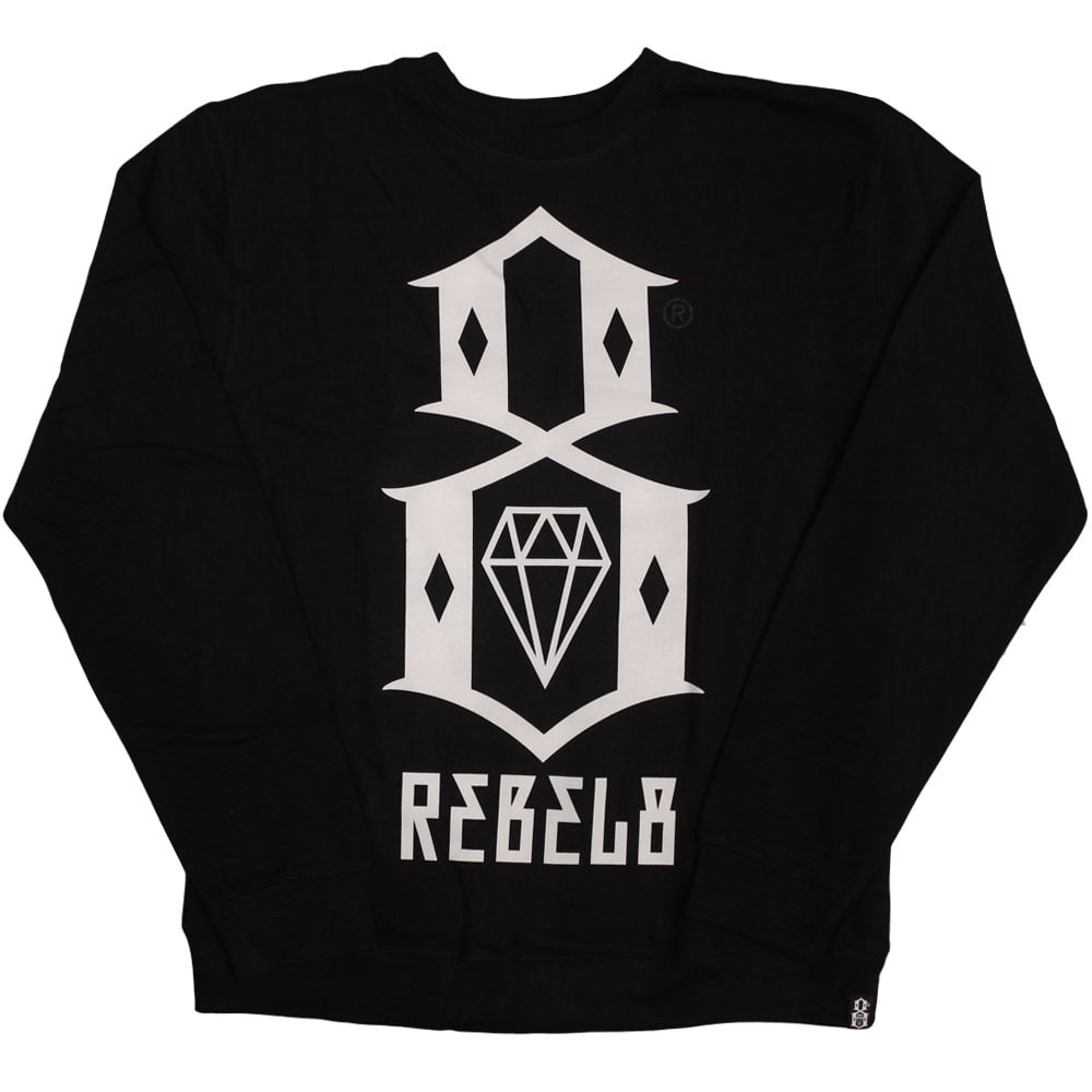 Rebel8 Logo Sweatshirt Black - Walmart.com