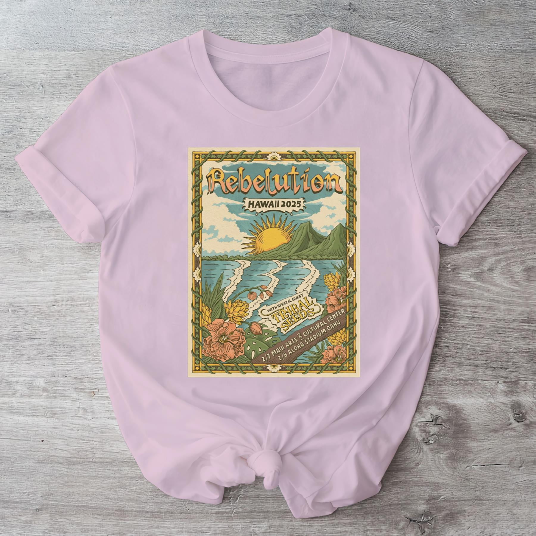 Rebelution Hawaii 2025 Tour Poster Shirt-TH52226 - Walmart.com
