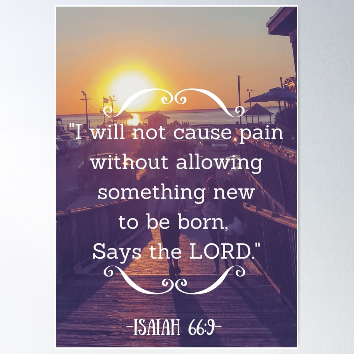 Rebirth And Strength Bible Verse Isaiah 66:9 Poster Wall Art, Modern ...