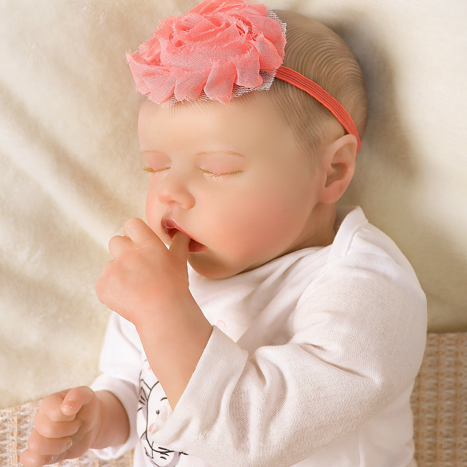 ZOUYUE 17 inch Realistic Newborn Reborn Baby Dolls, Full Body Silicone ...