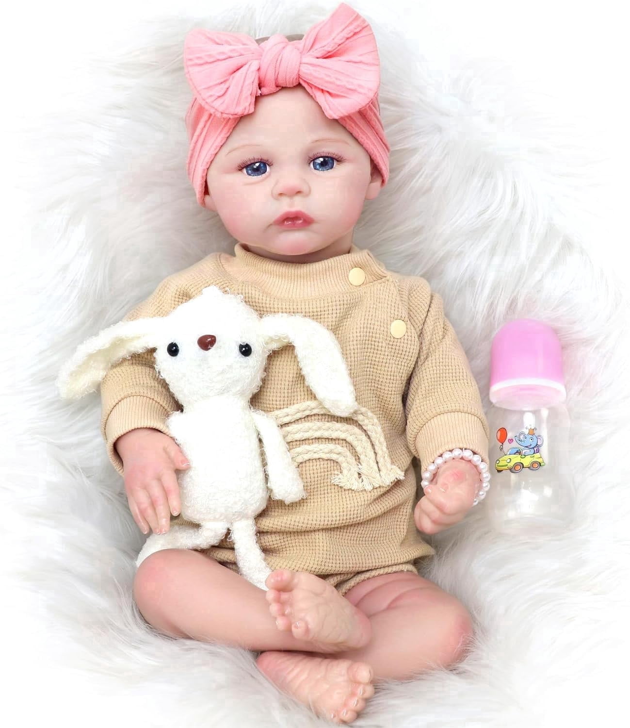 K.T. Fancy 20 Inch Silicone Reborn Doll – Lifelike Girl Doll Set with ...