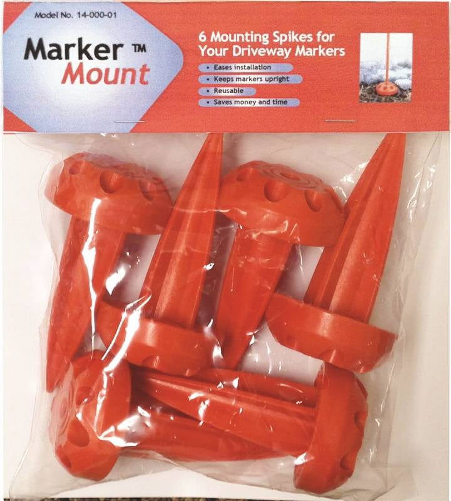 Rebound Driveway Marker 14-001-06 Marker Mount Driveway Stake, 6-Pack ...