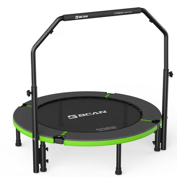 37" Foldable Mini Trampoline, One-Step Fold & Open, Rebounder ...