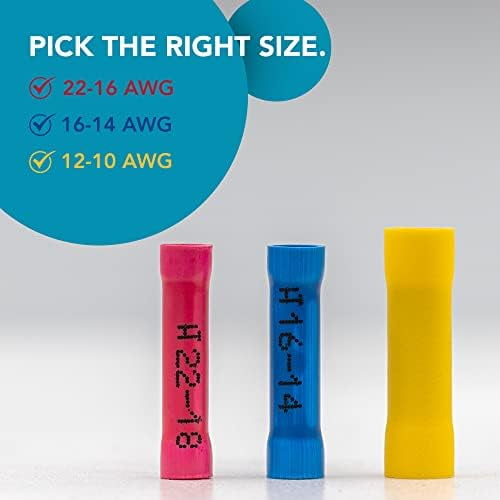 Rebuild Skills (Yellow 12-10GA 500PK) Insulated Crimp Style Butt ...