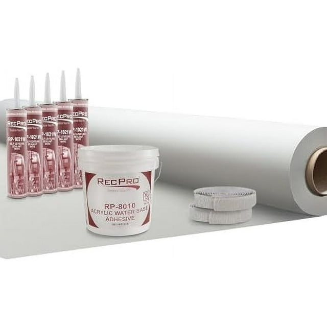 RecPro Extreme Duty RV Camper Rubber Roof Kit 9.5' Wide x 5 ft - 40 ft ...