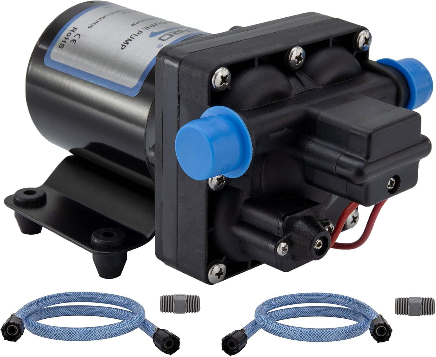 RecPro RV 4 Chamber Water Pump | Quiet Running | 12V DC | 45 PSI | 8 ...