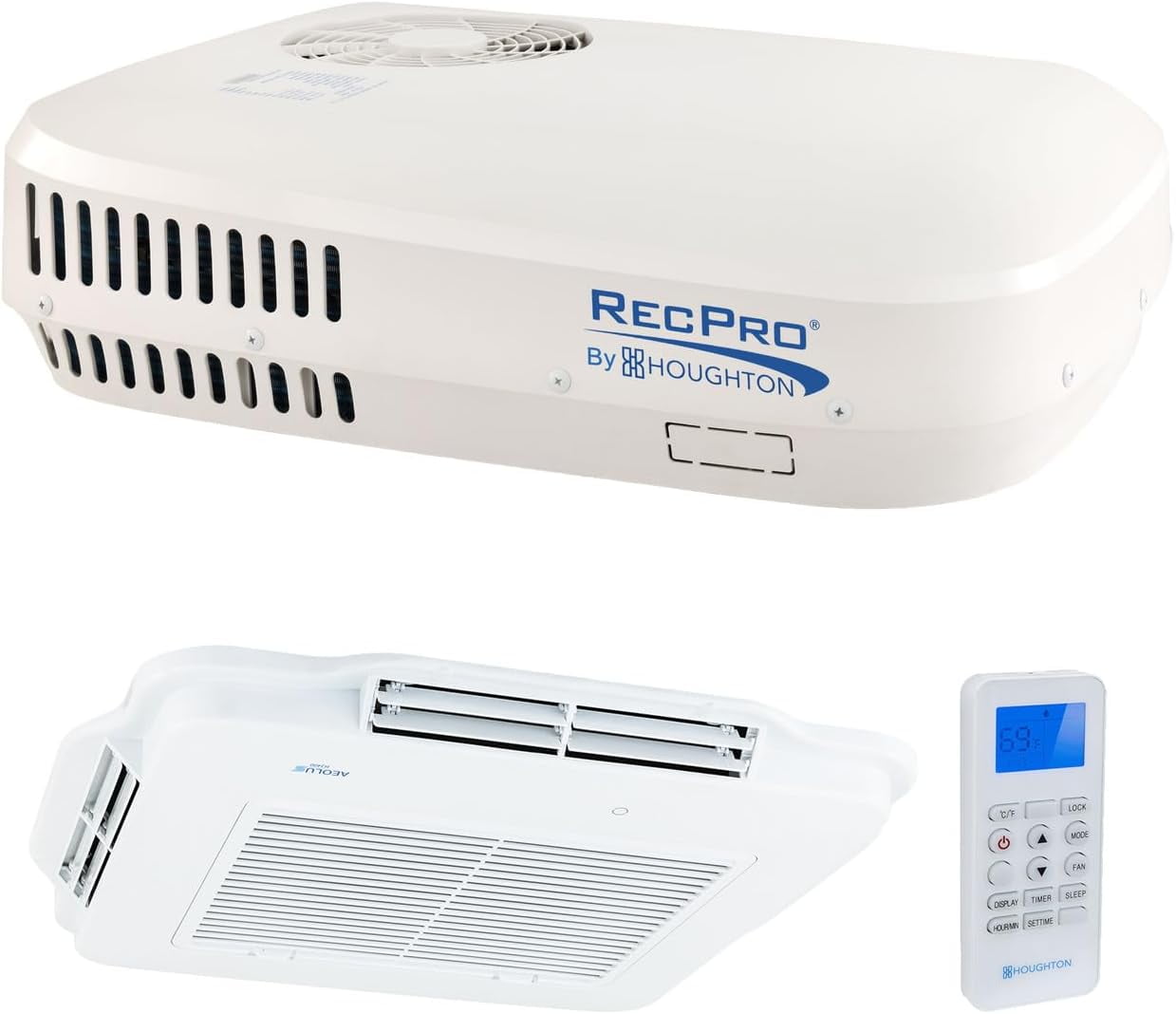 RecPro RV 48V Air Conditioner Non-Ducted Low Profile | With Heat Pump ...